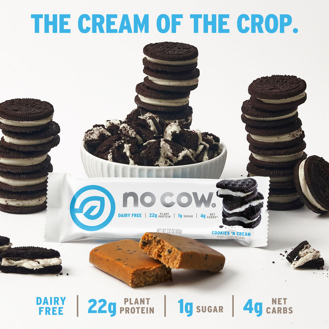 No Cow | Vegan Protein Bars | Cookies 'N Cream