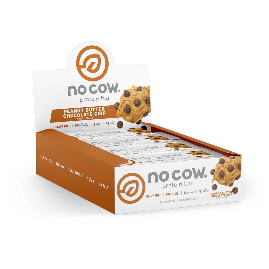No Cow | Vegan Protein Bars | Peanut Butter Chocolate Chip