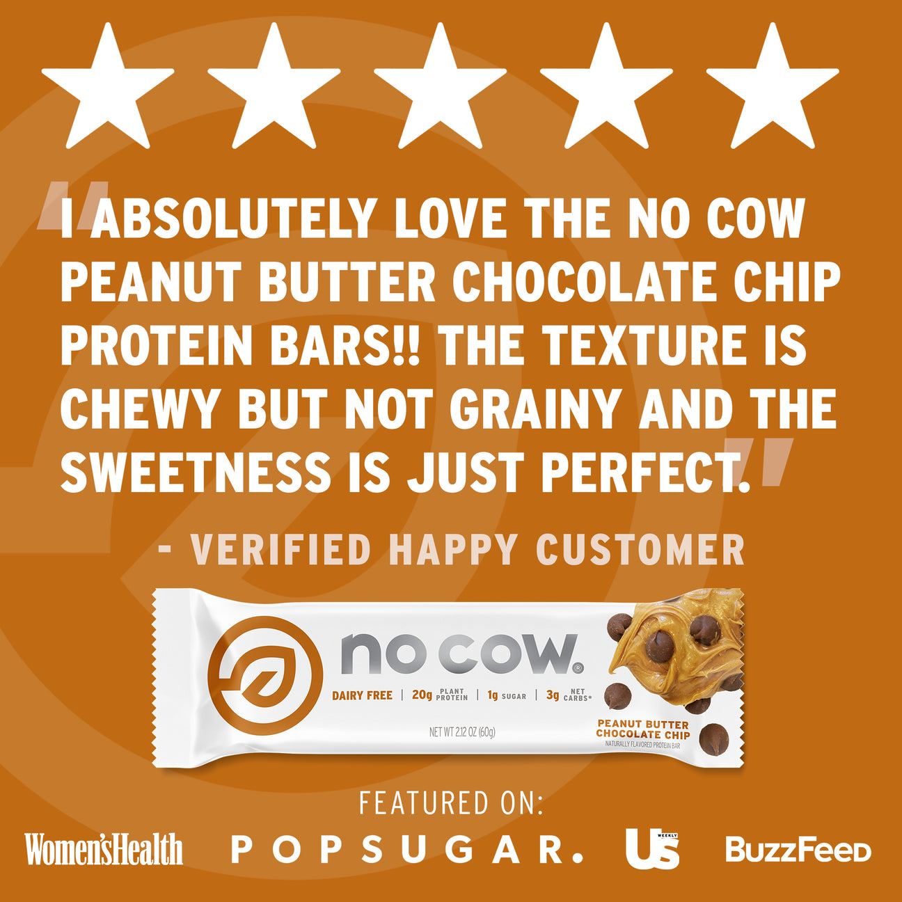 No Cow | Vegan Protein Bars | Peanut Butter Lovers Variety Pack